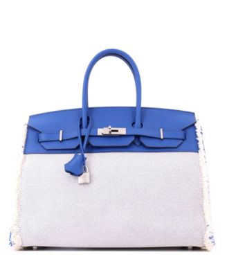 Click here for Pre-Owned HERMES Fray 35 Handbag Toile and Swift prices