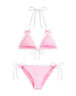Click here for KatieJnyc Girls Tween Coral Gingham Two Piece Swim... prices