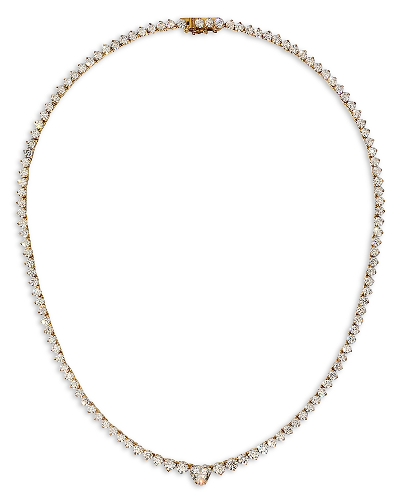 Click here for Nadri Astrid Cubic Zirconia Heart Tennis Necklace... prices