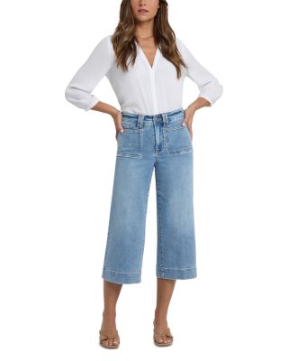 Click here for Nydj Brigitte Wide Leg Capri Jeans in Mist Springs prices