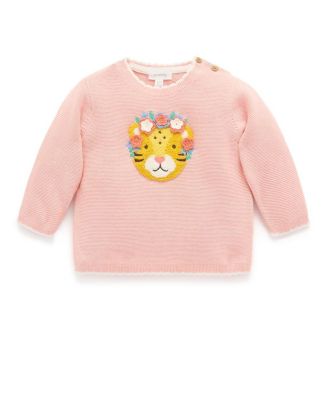 Click here for Purebaby Girls Embroidered Frida Knit Sweater - Ba... prices