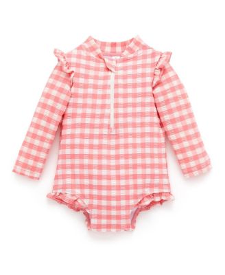 Click here for Purebaby Girls Printed Frilly Longsleeve Swimsuit... prices