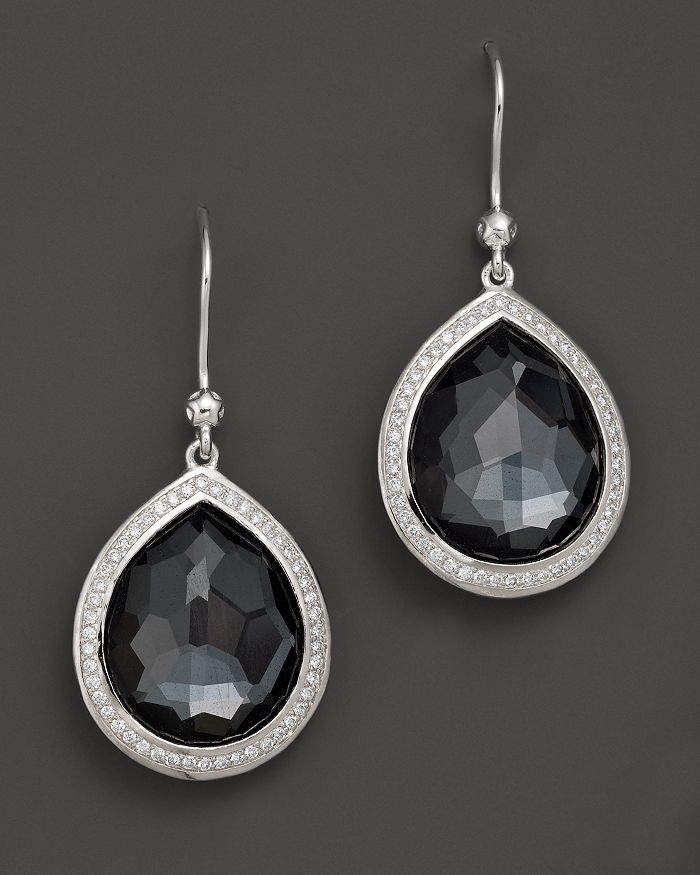 IPPOLITA Sterling Silver Stella Earrings in Hematite Doublet with ...