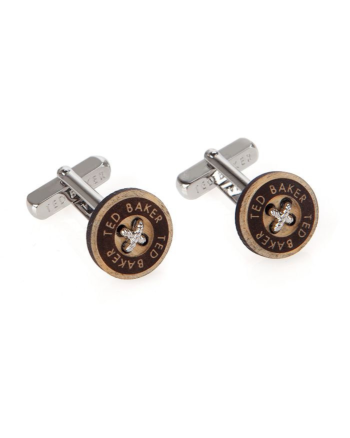 Ted Baker Woodcuf Wooden Button Cufflinks | Bloomingdale's