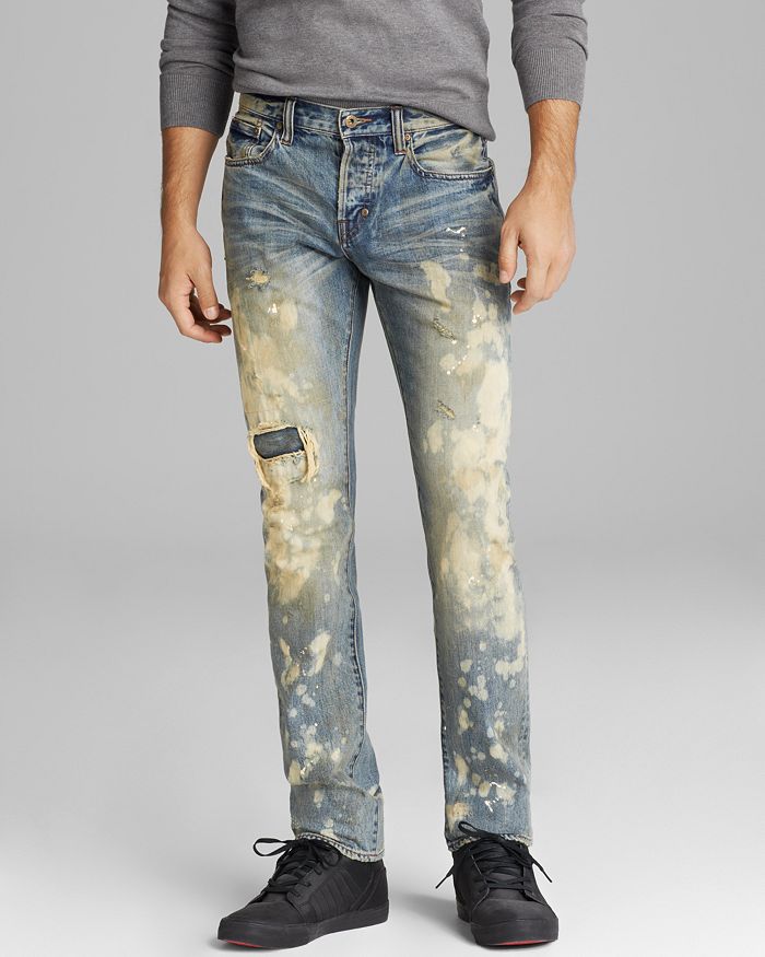PRPS Goods & Co. Jeans - Rambler Super Slim Fit in Distressed Paint | Bloomingdale's