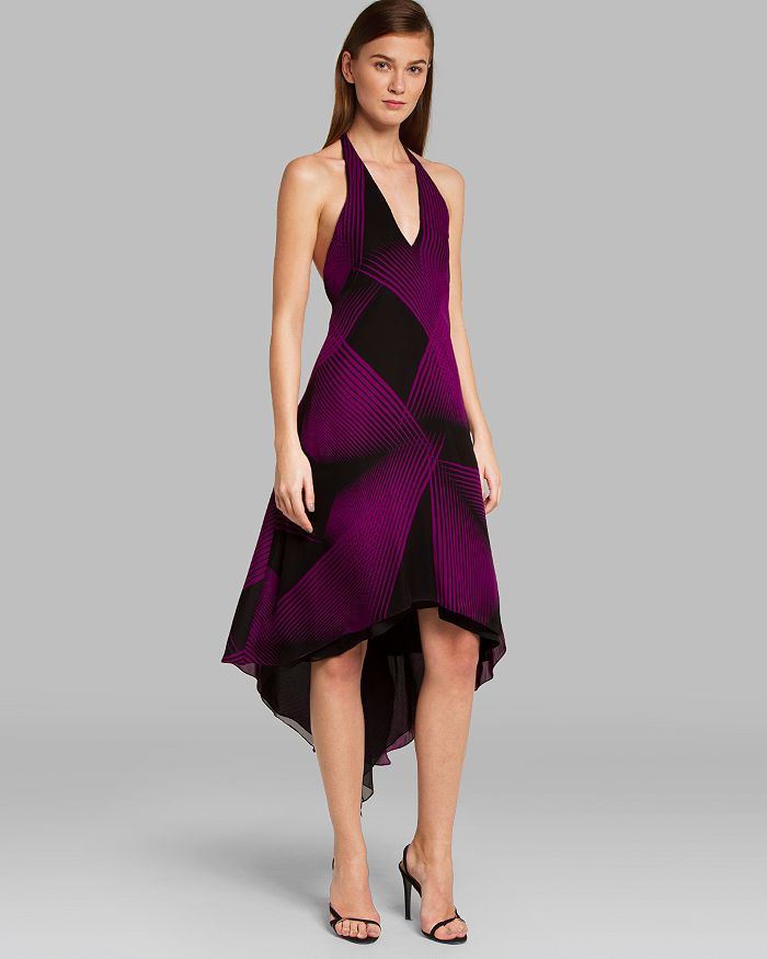 HALSTON HERITAGE HALSTON Dress - Print Back Drape | Bloomingdale's