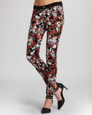 BCBGeneration Jeans - Twisted Seam Skinny Printed in Blue Lagoon ...