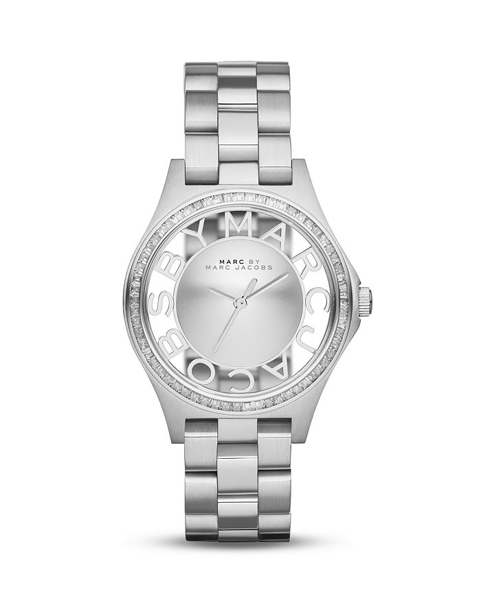MARC JACOBS MARC BY Henry Skeleton Watch, 34mm | Bloomingdale's