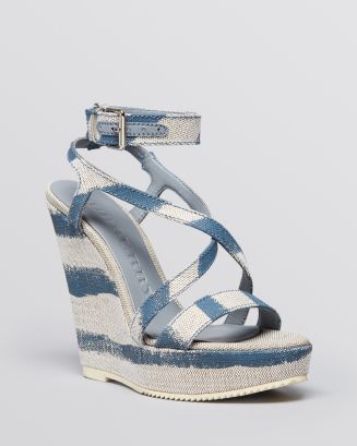 Burberry Platform Wedge Sandals - Farrah | Bloomingdale's