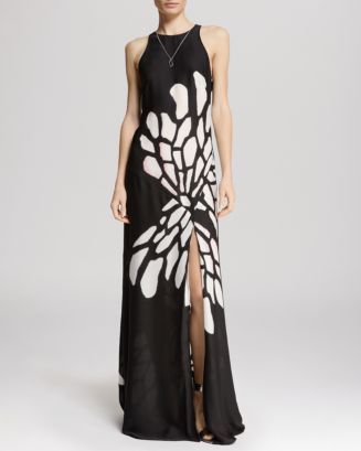 HALSTON HERITAGE HALSTON Gown - Print Front Slit | Bloomingdale's