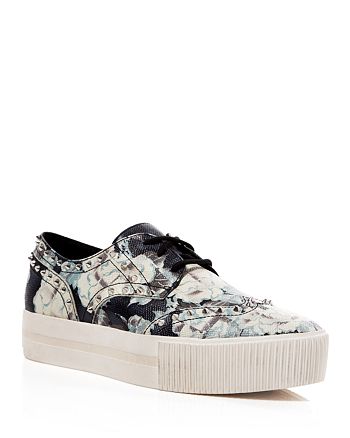 Ash Lace Up Sneakers - Krush Floral Platform | Bloomingdale's
