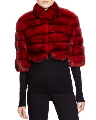 Maximilian Furs Maximilian Sable Fur Bolero | Bloomingdale's
