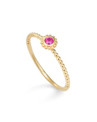 LAGOS 18K Gold and Round Ruby Stackable Ring | Bloomingdale's