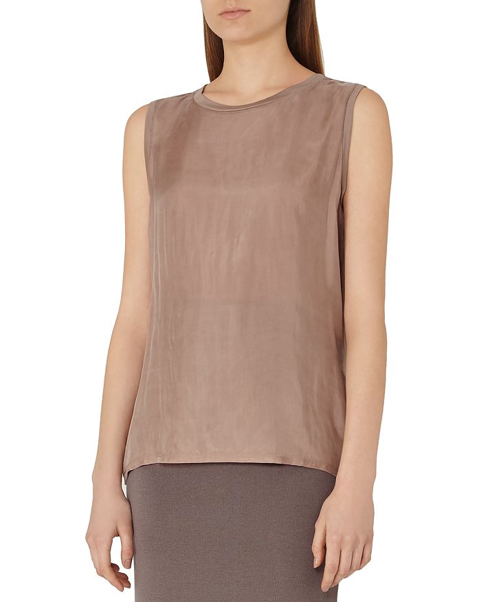REISS Alli Mixed Media Top | Bloomingdale's