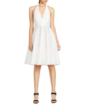 HALSTON HERITAGE HALSTON Textured Jacquard Halter Dress | Bloomingdale's