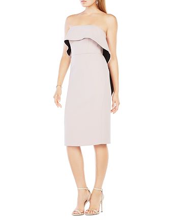 BCBGMAXAZRIA Strapless Ruffle Dress | Bloomingdale's