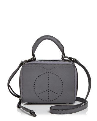Rebecca Minkoff Perforated Peace Sign Box Crossbody | Bloomingdale's