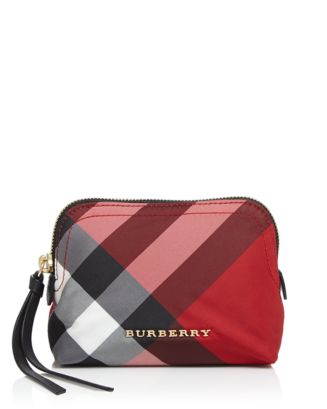 Burberry Technical Top-Zip Medium Check Pouch | Bloomingdale's