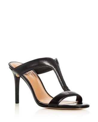 HALSTON HERITAGE HALSTON Arya T-Strap Slide Sandals | Bloomingdale's