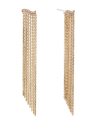 Michael Kors Linear Fringe Drop Earrings | Bloomingdale's