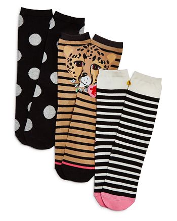 kate spade new york Crew Socks, Set of 3 | Bloomingdale's