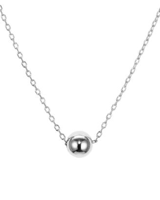AQUA Sterling Silver Sphere Pendant Necklace, 16" - 100% Exclusive ...
