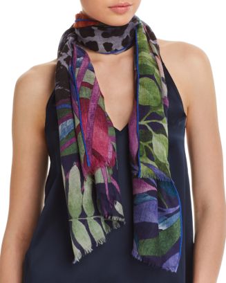 Salvatore Ferragamo Iconic Animals Oblong Wool Scarf | Bloomingdale's