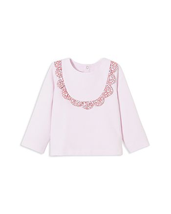 Jacadi Girls' Liberty Cathy Print Scalloped Bib Sweater - Baby ...