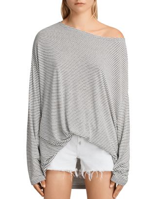 ALLSAINTS Rita Oversized Striped Tee | Bloomingdale's
