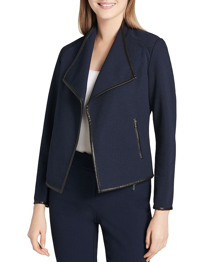 Calvin Klein Diamond Textured Flyaway Jacket | Bloomingdale's