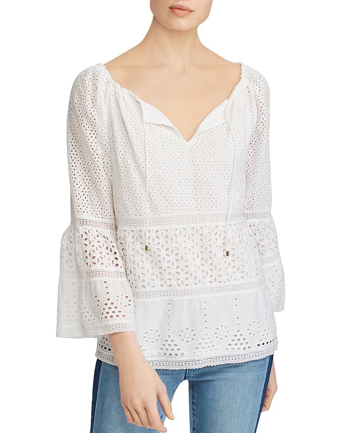 Ralph Lauren Eyelet Tunic Top | Bloomingdale's