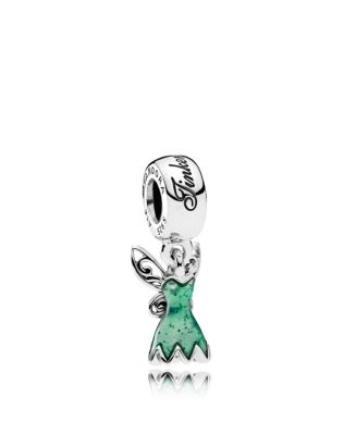 Pandora Sterling Silver & Enamel Disney Tinker Bell's Dress Charm ...
