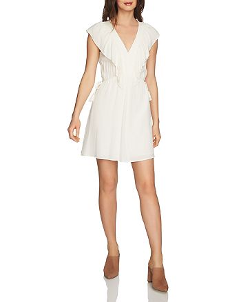 1.STATE Ruffle-Trim V-Neck Dress | Bloomingdale's