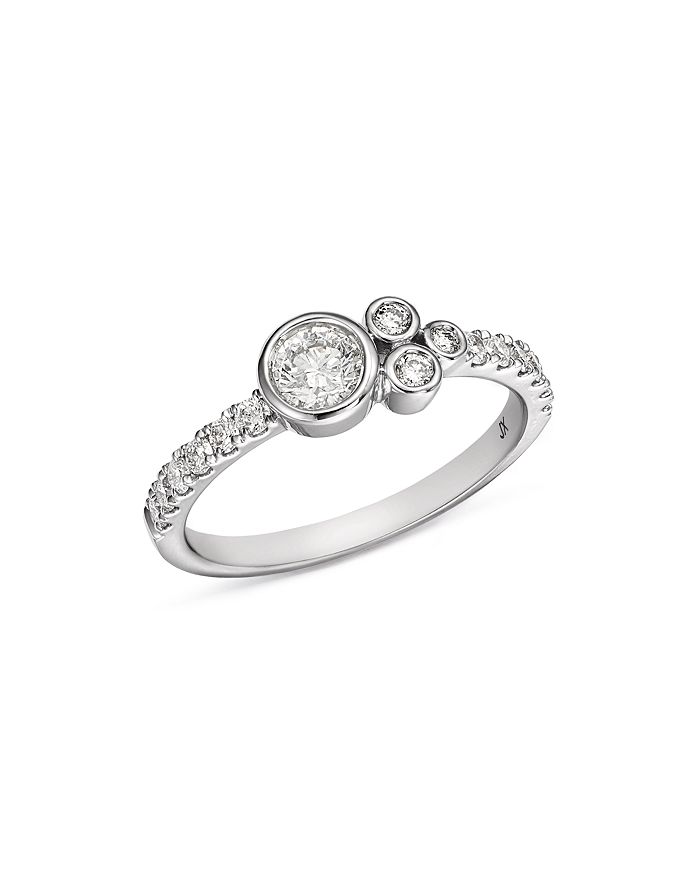 Bloomingdale's Diamond Bezel Cluster Ring in 14K White Gold, 0.60 ct. t ...