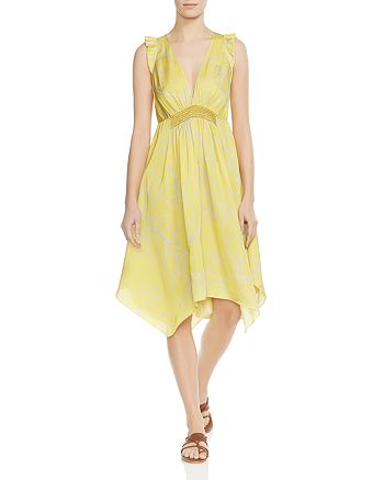HALSTON HERITAGE HALSTON Ruched Handkerchief Hem Dress | Bloomingdale's