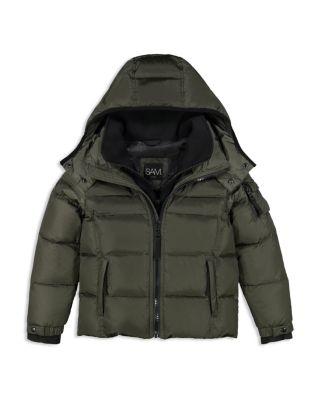 Sam Boys' Matte Racer Puffer Jacket - Little Kid In Military | ModeSens