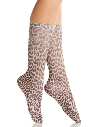kate spade new york Classic Leopard Print Crew Socks | Bloomingdale's