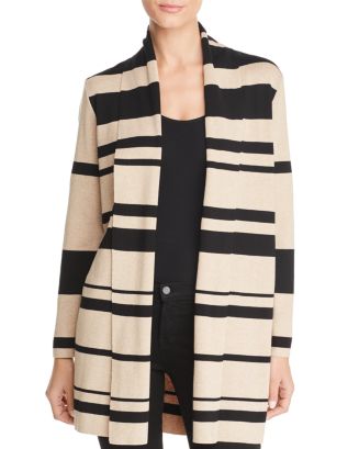 Calvin Klein Striped Open Front Cardigan | Bloomingdale's
