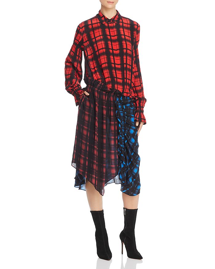 Preen Line Anz Mixed Grid Print Dress | Bloomingdale's