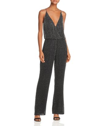 FRENCH CONNECTION Clara Beaded V-Neck Jumpsuit | Bloomingdale's