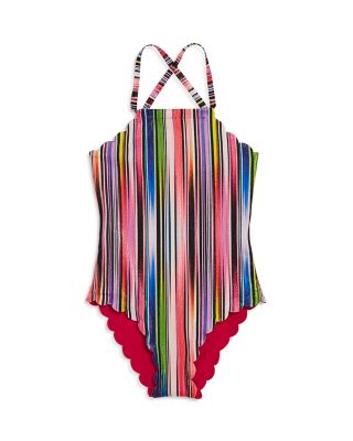 Pq Swim Pilyq Girls' Reversible Rainbow One-piece Swimsuit - Little Kid ...