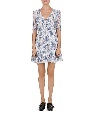 The Kooples Jazz Floral Silk Dress | Bloomingdale's