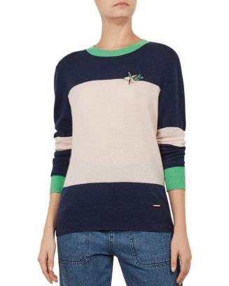 Ted Baker Ted Baker Colour by Numbers Bryonny Color-Block Cashmere ...