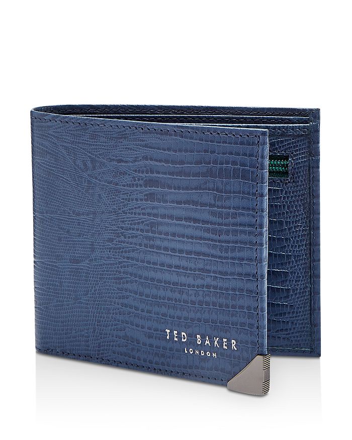 Ted Baker Siszip Lizard-Embossed Leather Bifold Wallet with Zip Coin ...