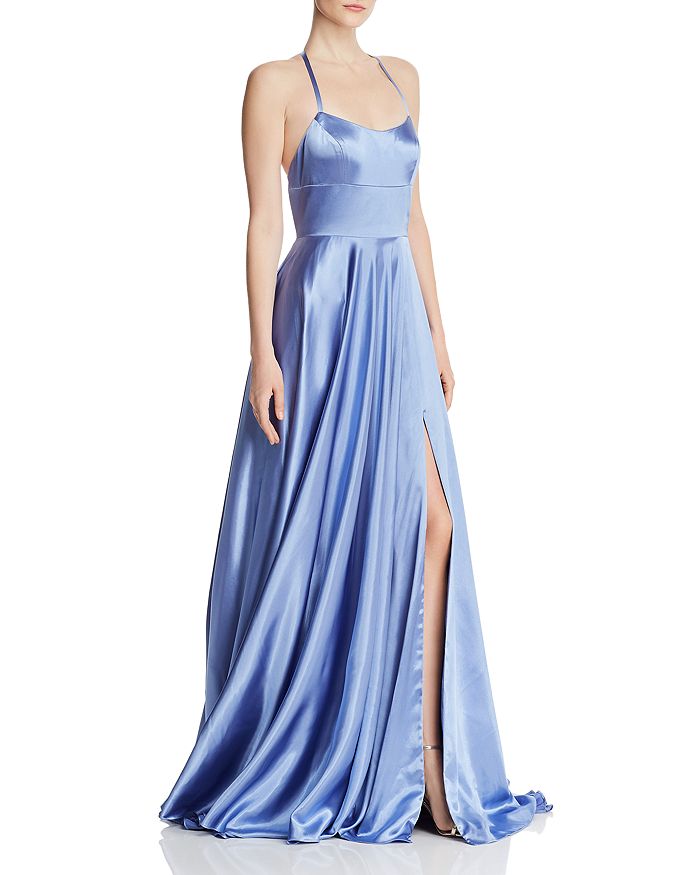 Faviana Couture Charmeuse Plunge-Back Gown | Bloomingdale's