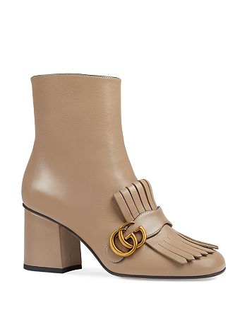 Gucci Women's Marmont Leather Ankle Boots | Bloomingdale's