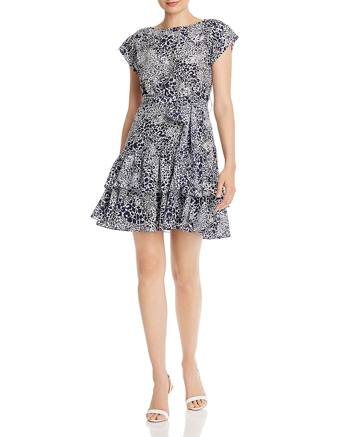 Rebecca Taylor Leopard-Print Silk Mini Dress - 100% Exclusive ...