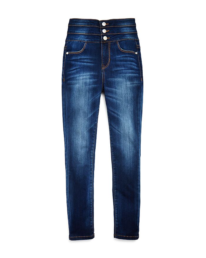 bebe Girls' High-Waist Triple Snap Jeans - Big Kid | Bloomingdale's