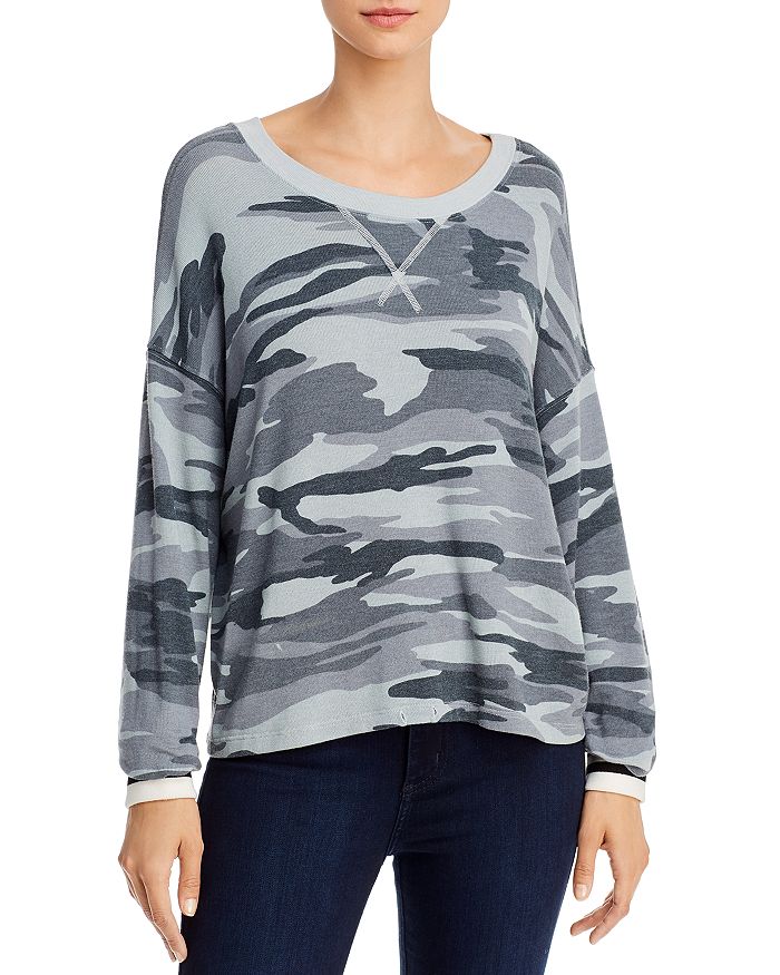 Splendid Drop-Shoulder Camo Top | Bloomingdale's
