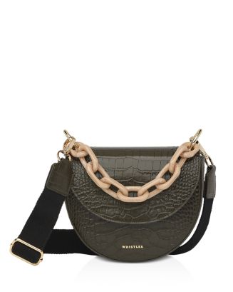 Whistles Felix Croc-Embossed Saddle Crossbody | Bloomingdale's